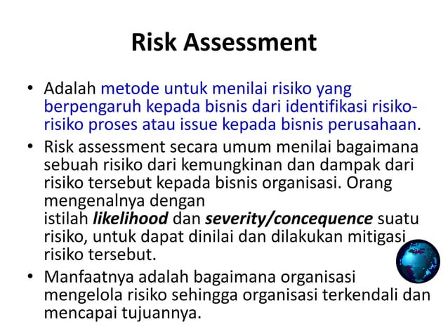 Definisi dan Metode Business Impact Analysis (BIA) dan Risk Assessment ...