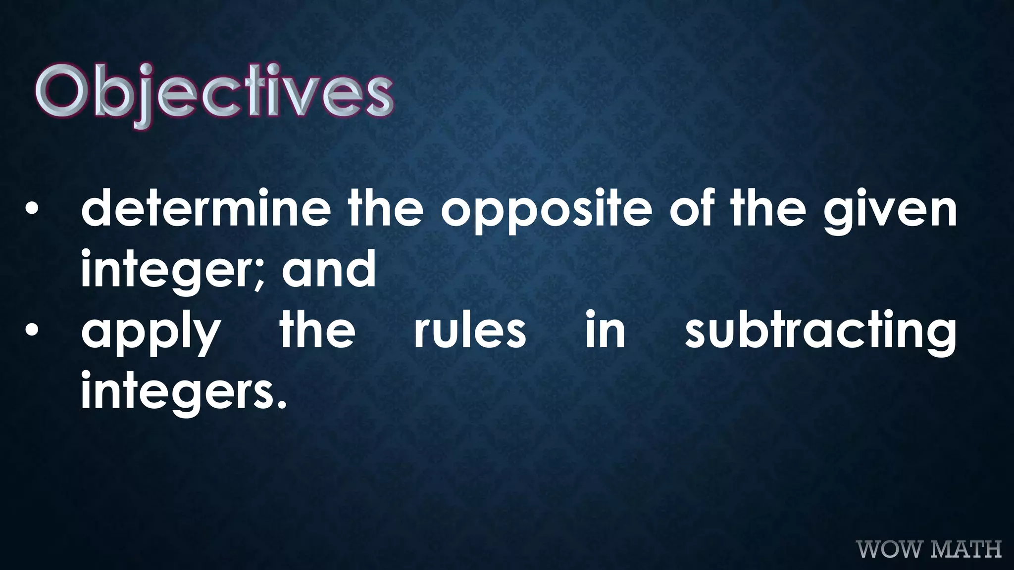 Subtraction Of Integers | Pdf