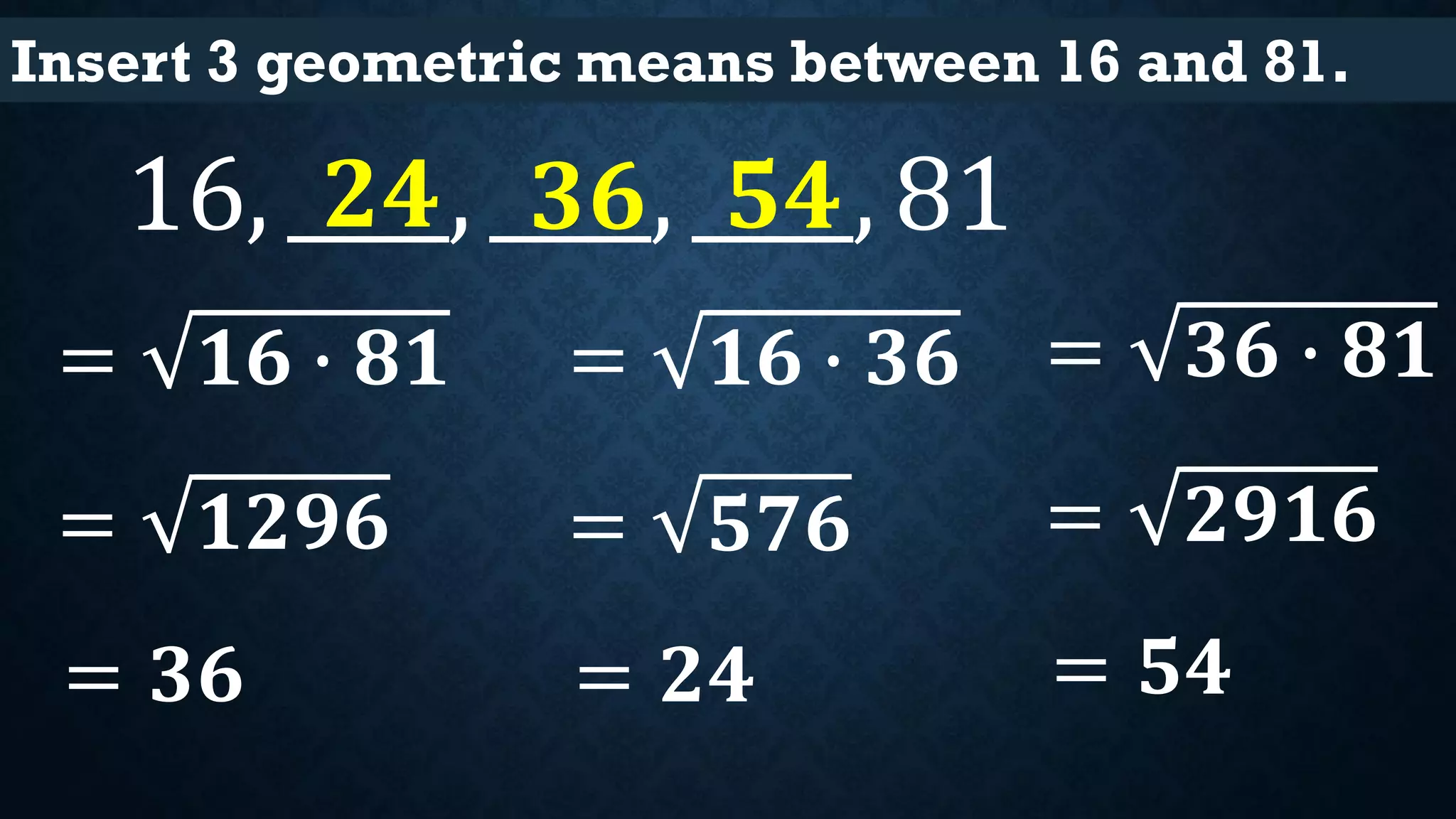 Geometric Mean | PDF