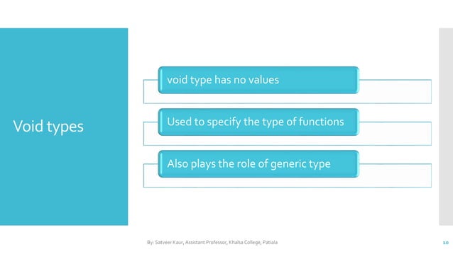 Data types in C | PPTX | Programming Languages | Computing