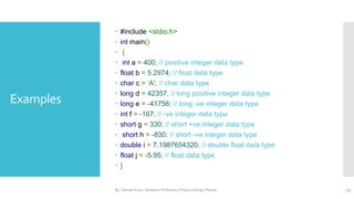 Data types in C | PPTX