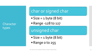 Data types in C | PPTX