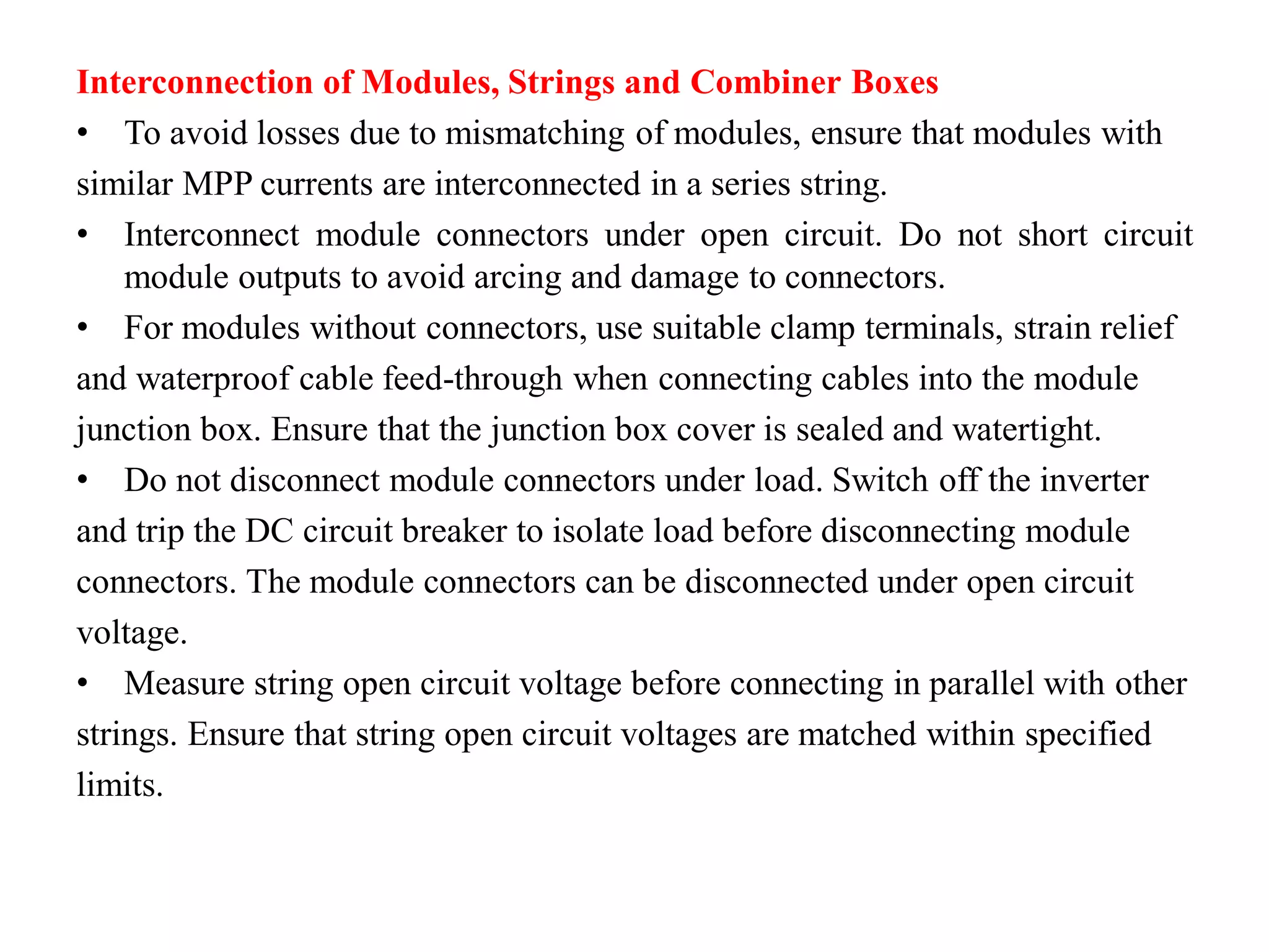 Installation and troubleshooting of solar pv power plants | PDF