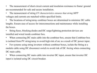 Installation and troubleshooting of solar pv power plants | PDF