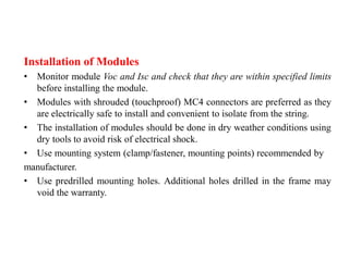 Installation and troubleshooting of solar pv power plants | PDF
