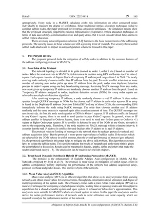 Mitigation of Selfish Node Attacks In Autoconfiguration of MANETs | PDF
