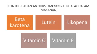 10.3 Bahan Antioksidan (SAINS TINGKATAN 4 KSSM) | PPTX
