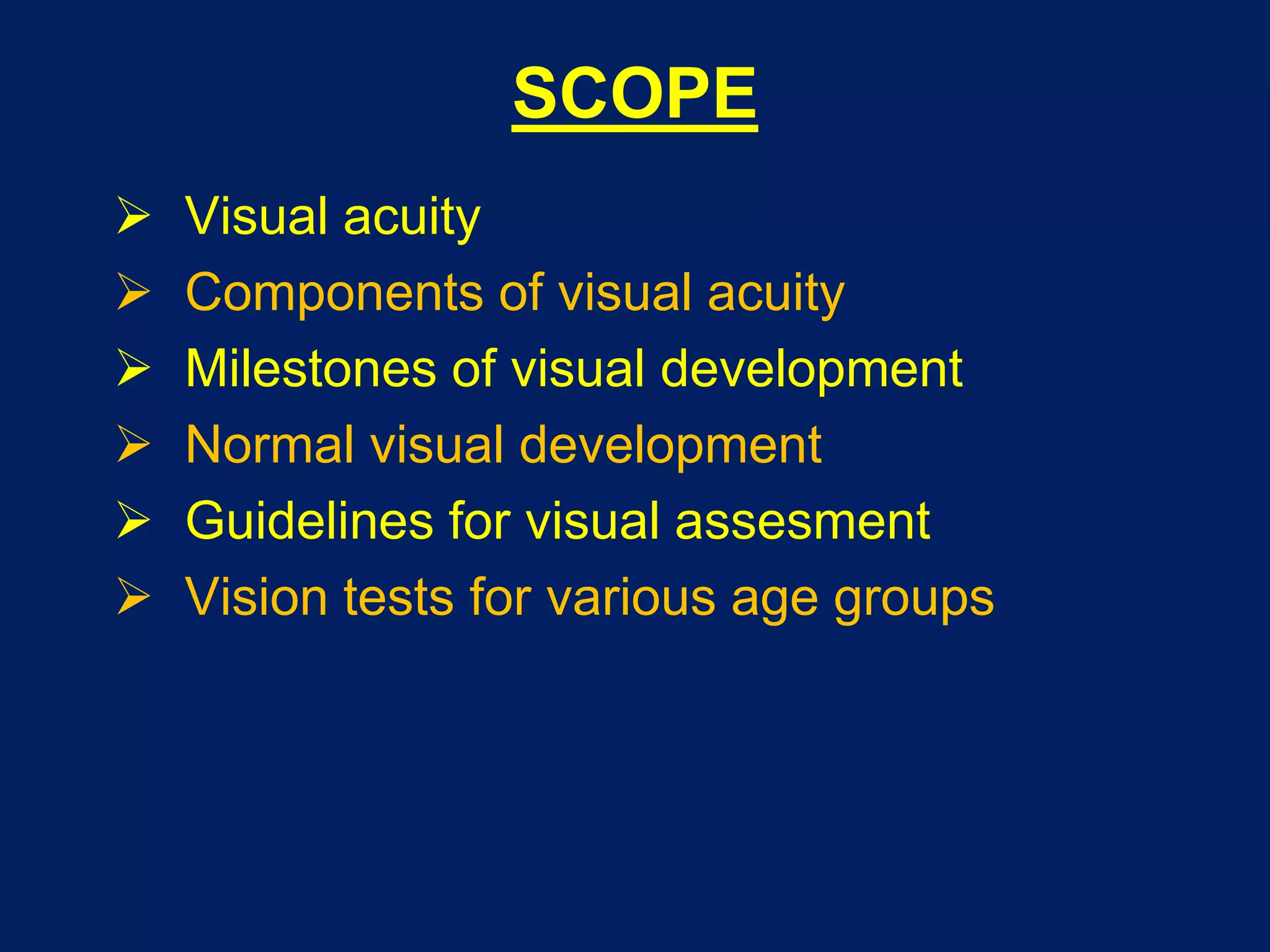 Visual acuity in children | PPT