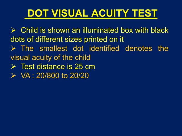 Visual acuity in children | PPT
