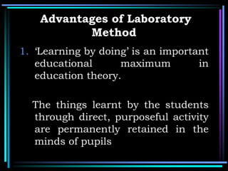 Methods of teaching - Individual laboratory method | PPSX