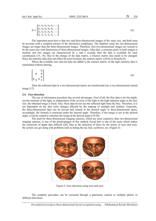 Powerful processing to three-dimensional facial recognition using triple information | PDF