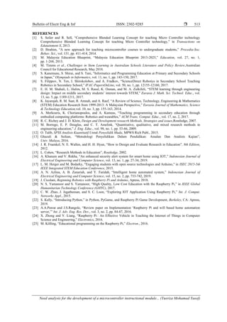 Need analysis for the development of a microcontroller instructional module programming literacy ...