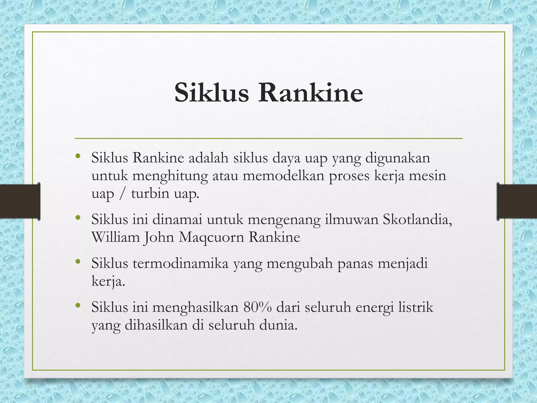 Siklus Rankine dan Studi Kasus | PDF