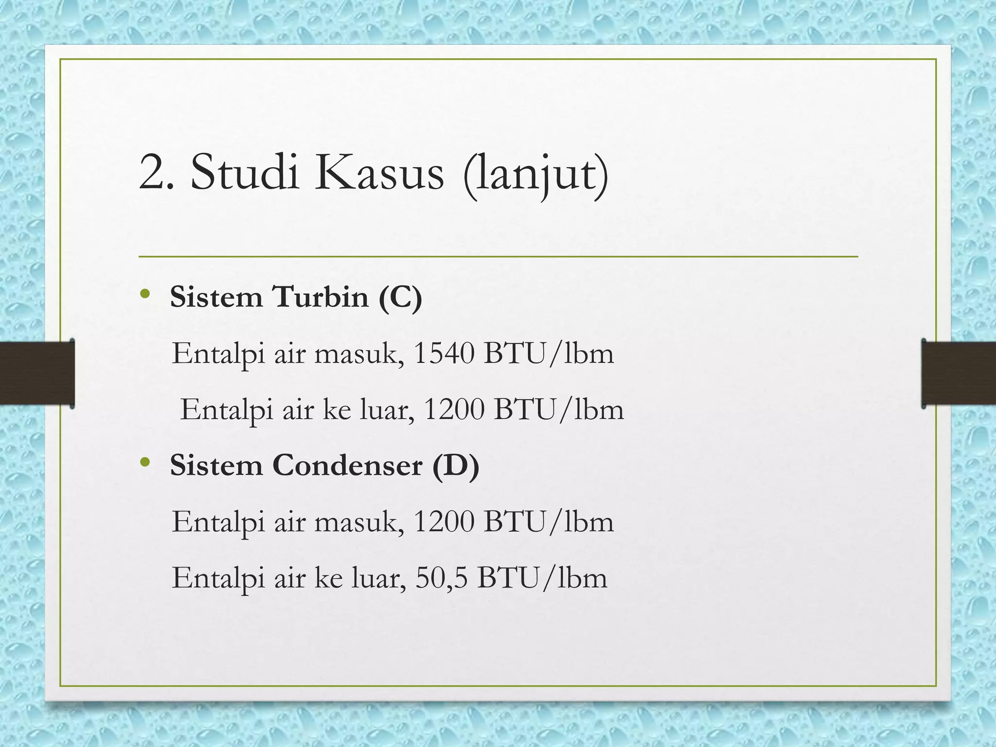 Siklus Rankine dan Studi Kasus | PDF