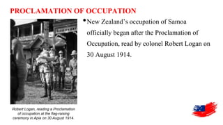 THE SAMOAN MAU MOVEMENT: NEW ZEALAND OCCUPATION OF SAMOA | PPTX