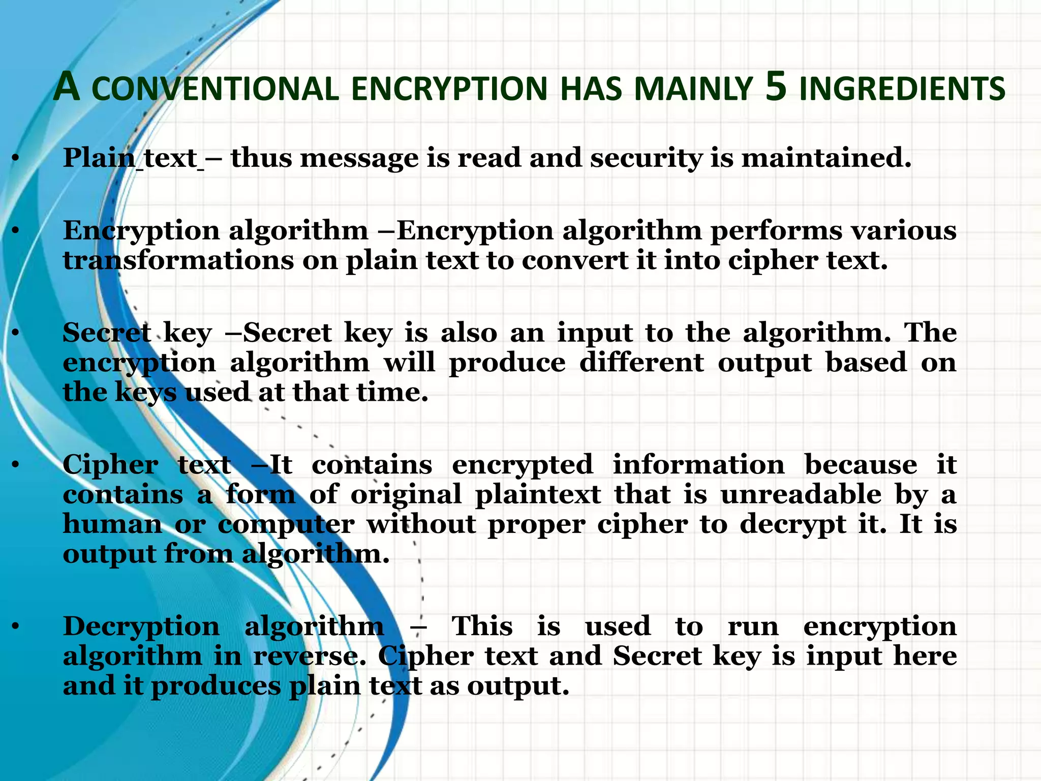 CONVENTIONAL ENCRYPTION | PPT