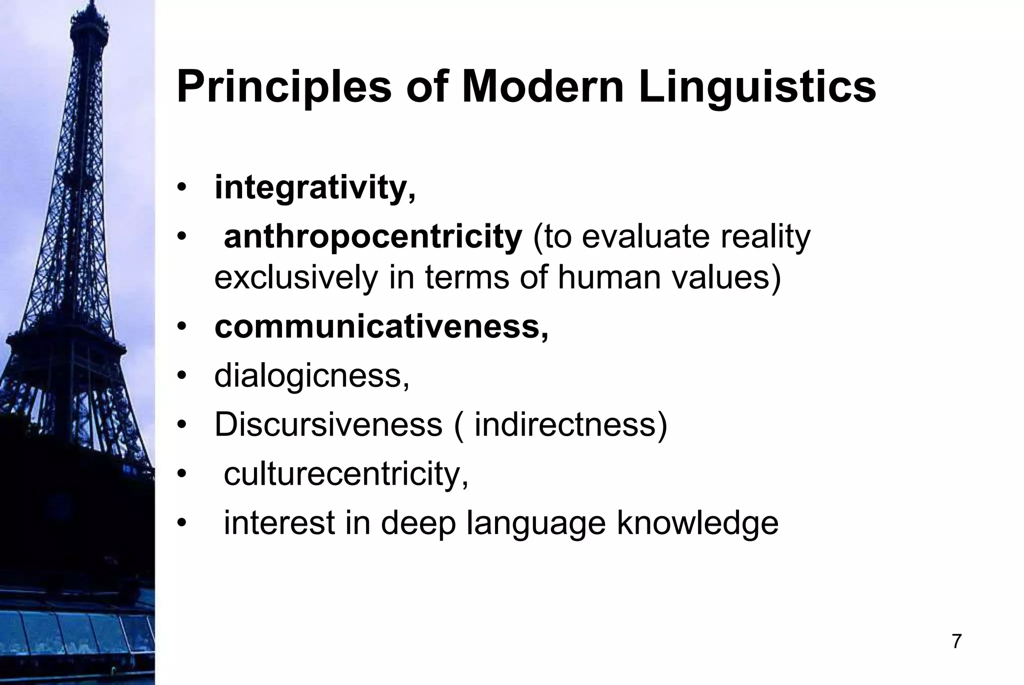 10. intro to lang. modern linguistics | PPT