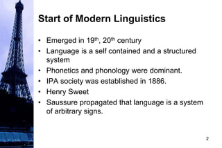 10. intro to lang. modern linguistics | PPT