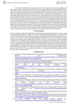 The livelihood patters of the imams in rural Bangladesh: a qualitative analysis | PDF