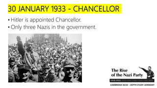 DEPTH STUDY GERMANY: HITLER CONSOLIDATES HIS POWER - TIMELINE | PPTX