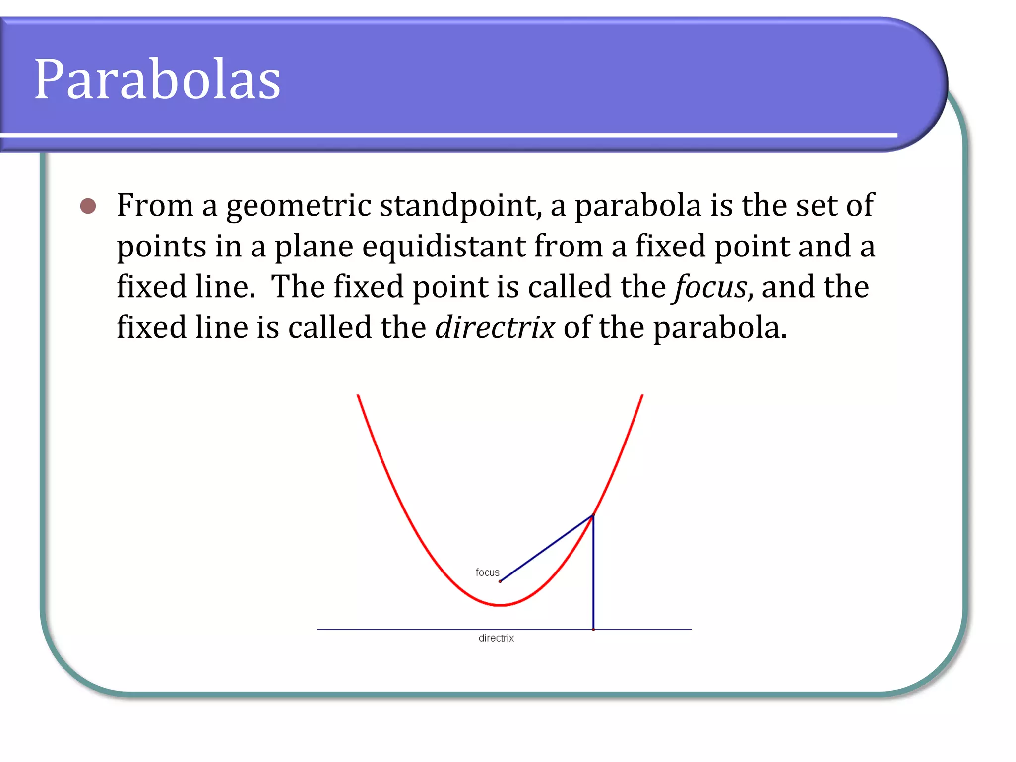 10.1 Parabolas | PDF