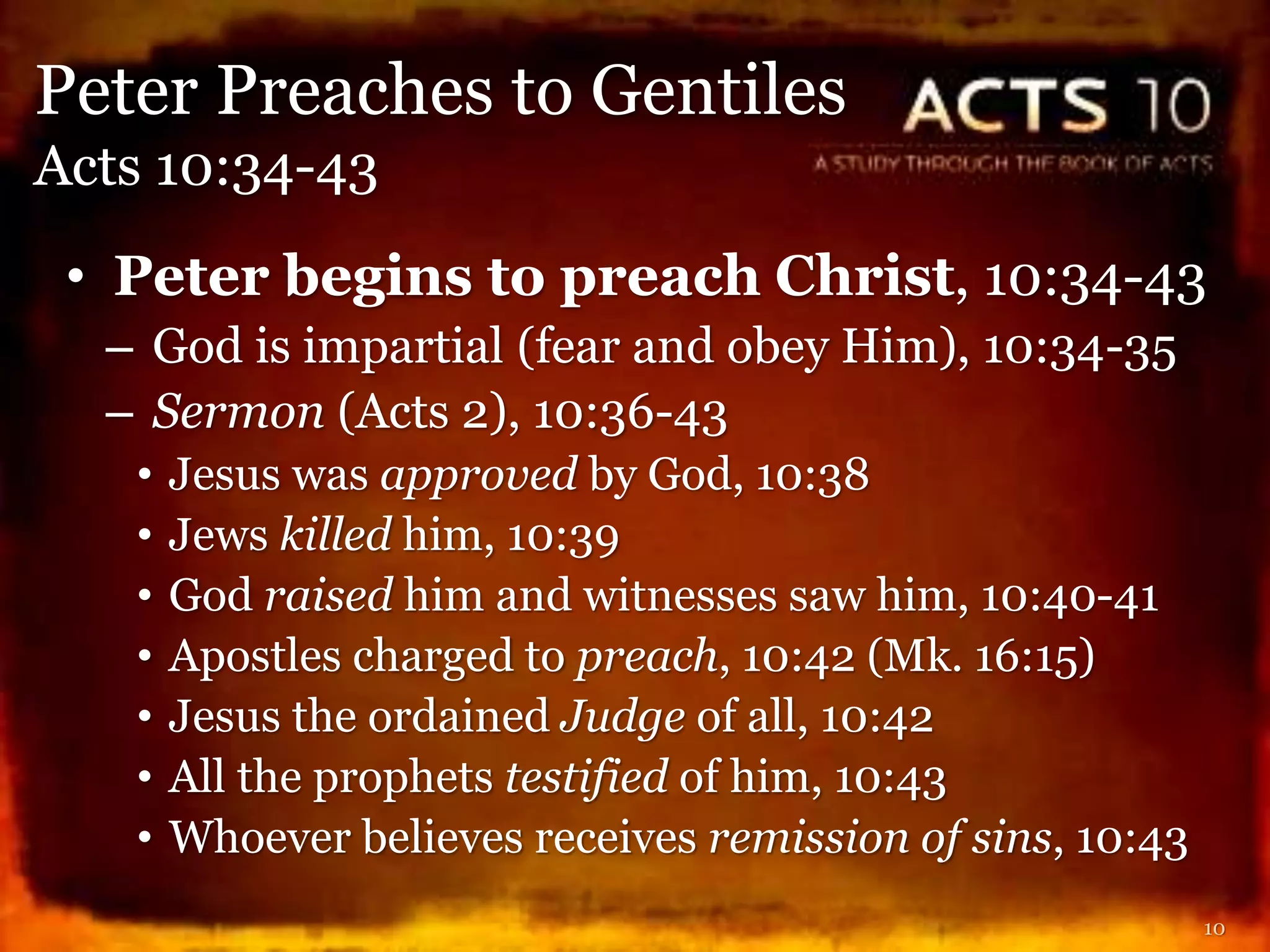 Acts; Chapter 10 | PPT