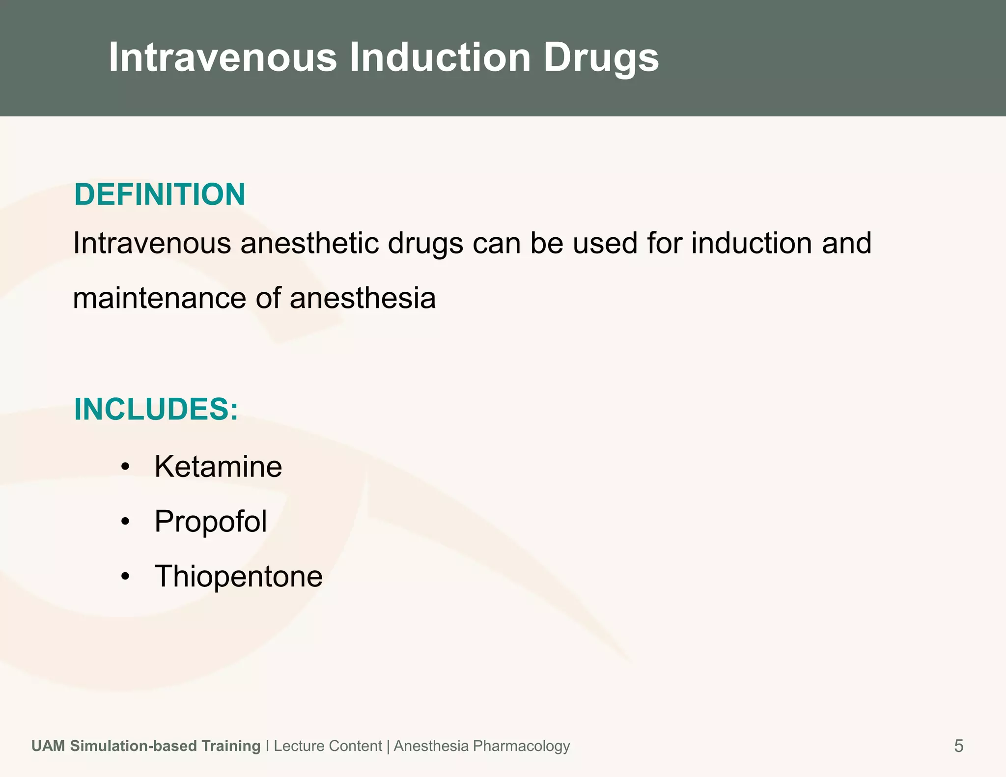 Anesthesia Pharmacology Pptx
