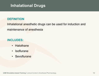 Anesthesia Pharmacology | PPTX