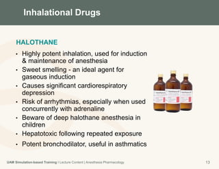 Anesthesia Pharmacology | PPTX