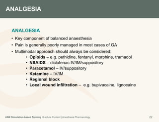 Anesthesia Pharmacology | PPTX