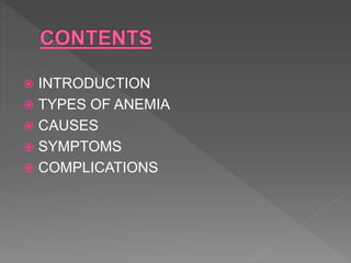 Short presentation for Anemia | PPTX