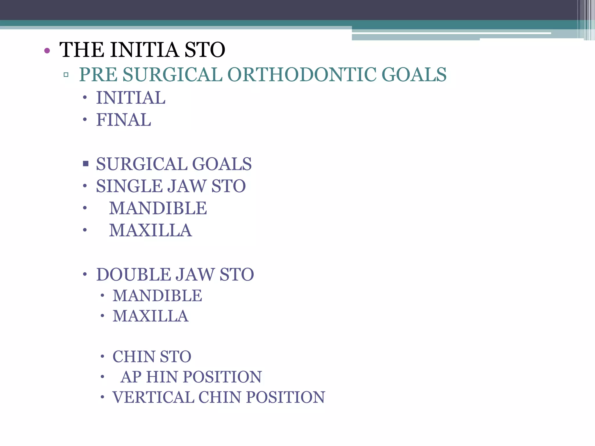 SURGICAL TREATMENT OBJECTIVES | PPTX