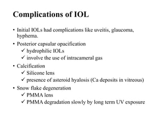 Intraocular lens (IOL)- cataract management | PPT