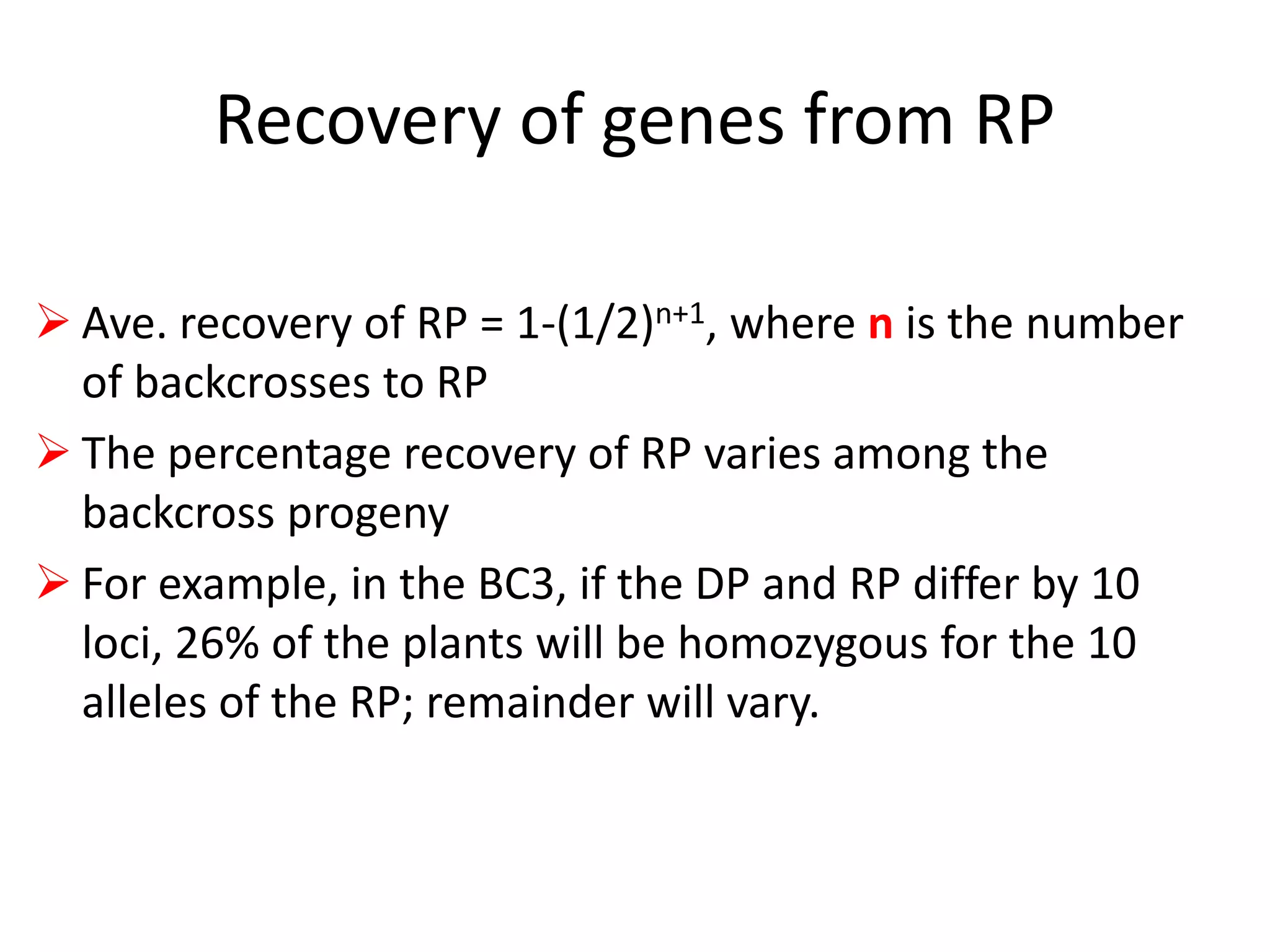 Backcross Breeding Method | PPTX