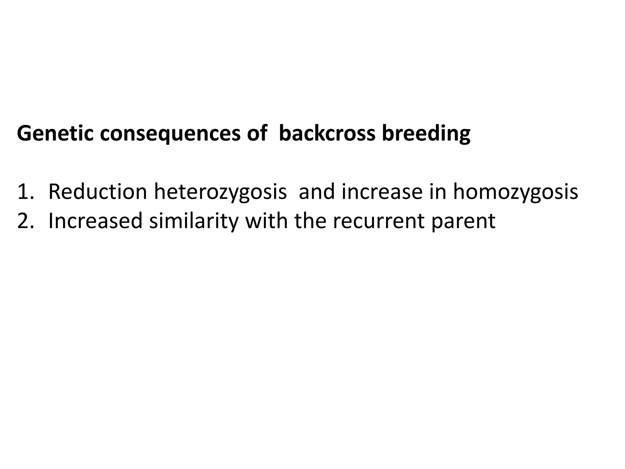 Backcross Breeding Method | PPTX