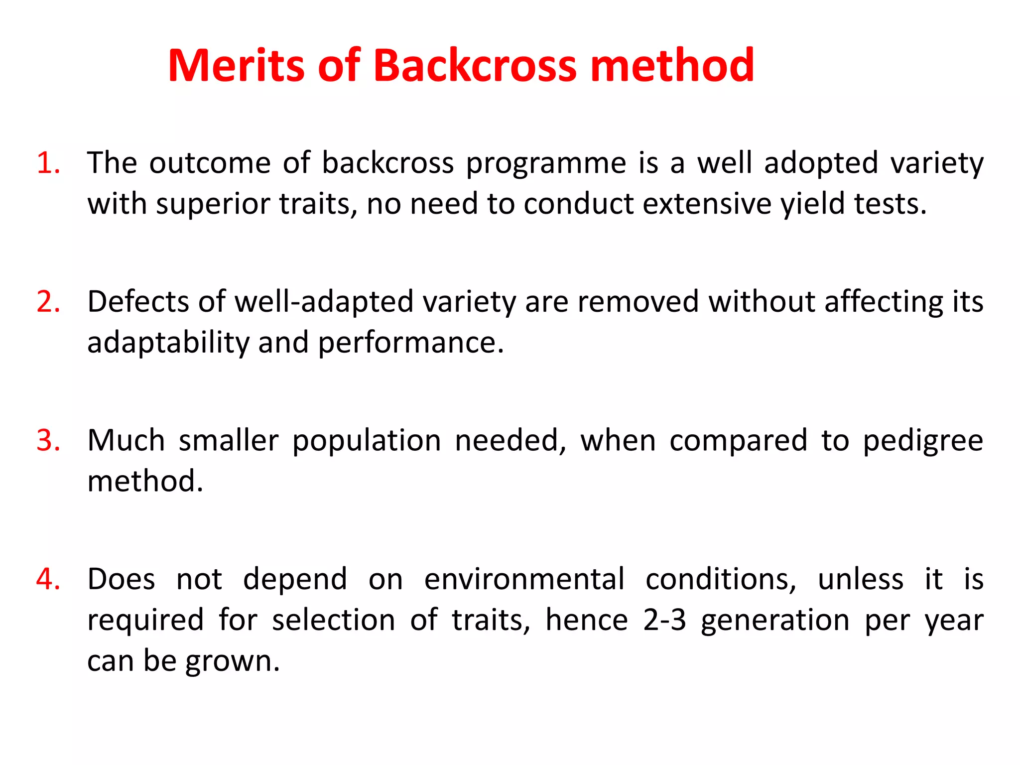 Backcross Breeding Method | PPTX