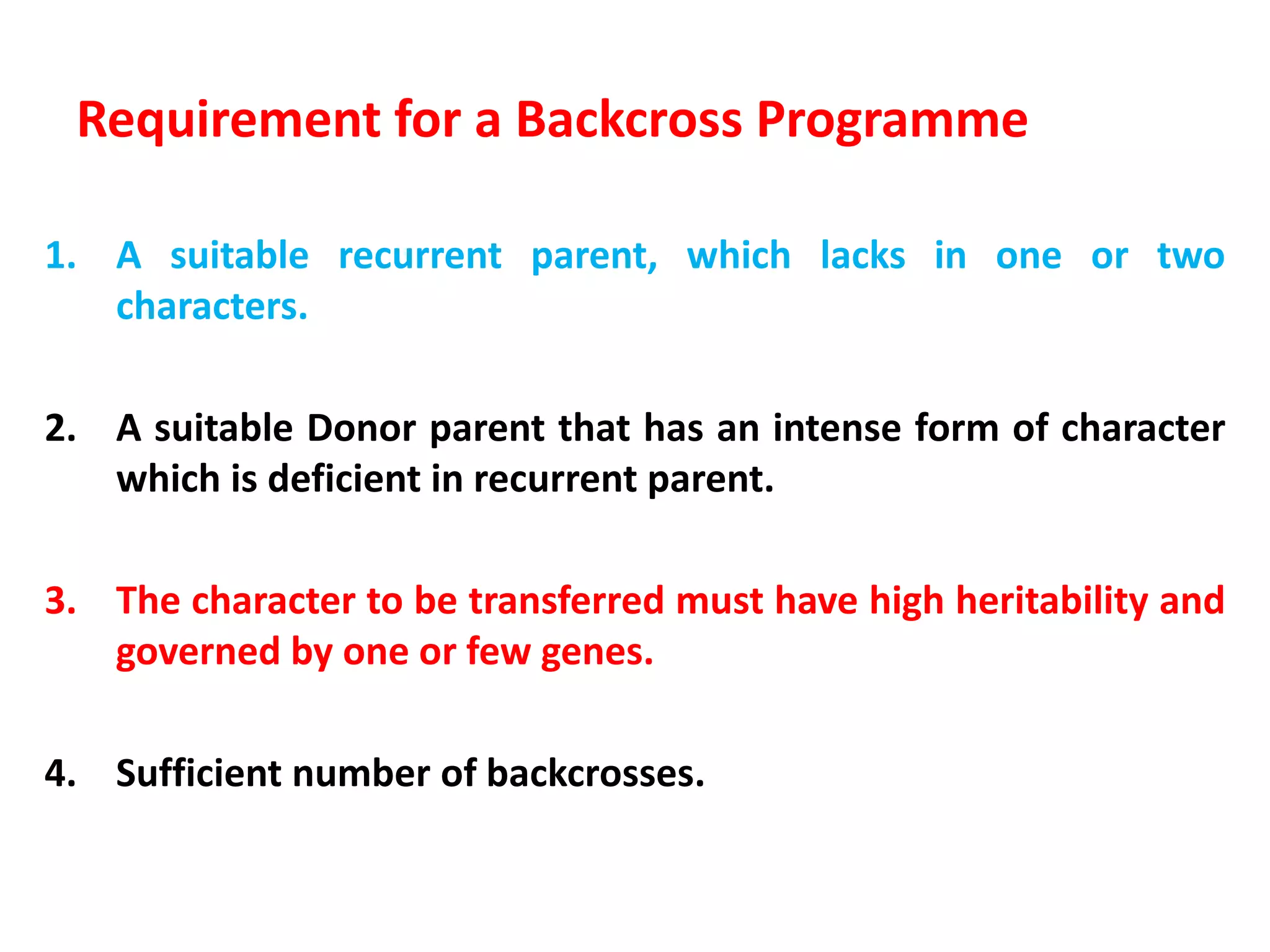 Backcross Breeding Method | PPTX