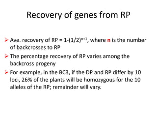Backcross Breeding Method | PPTX