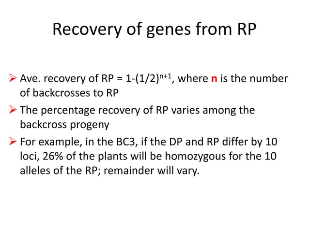 Backcross Breeding Method | PPTX