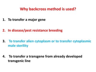 Backcross Breeding Method | PPTX