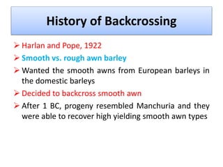 Backcross Breeding Method | PPTX