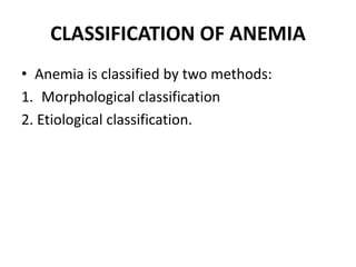 10.anemia | PPTX | Blood Disorders | Diseases and Conditions