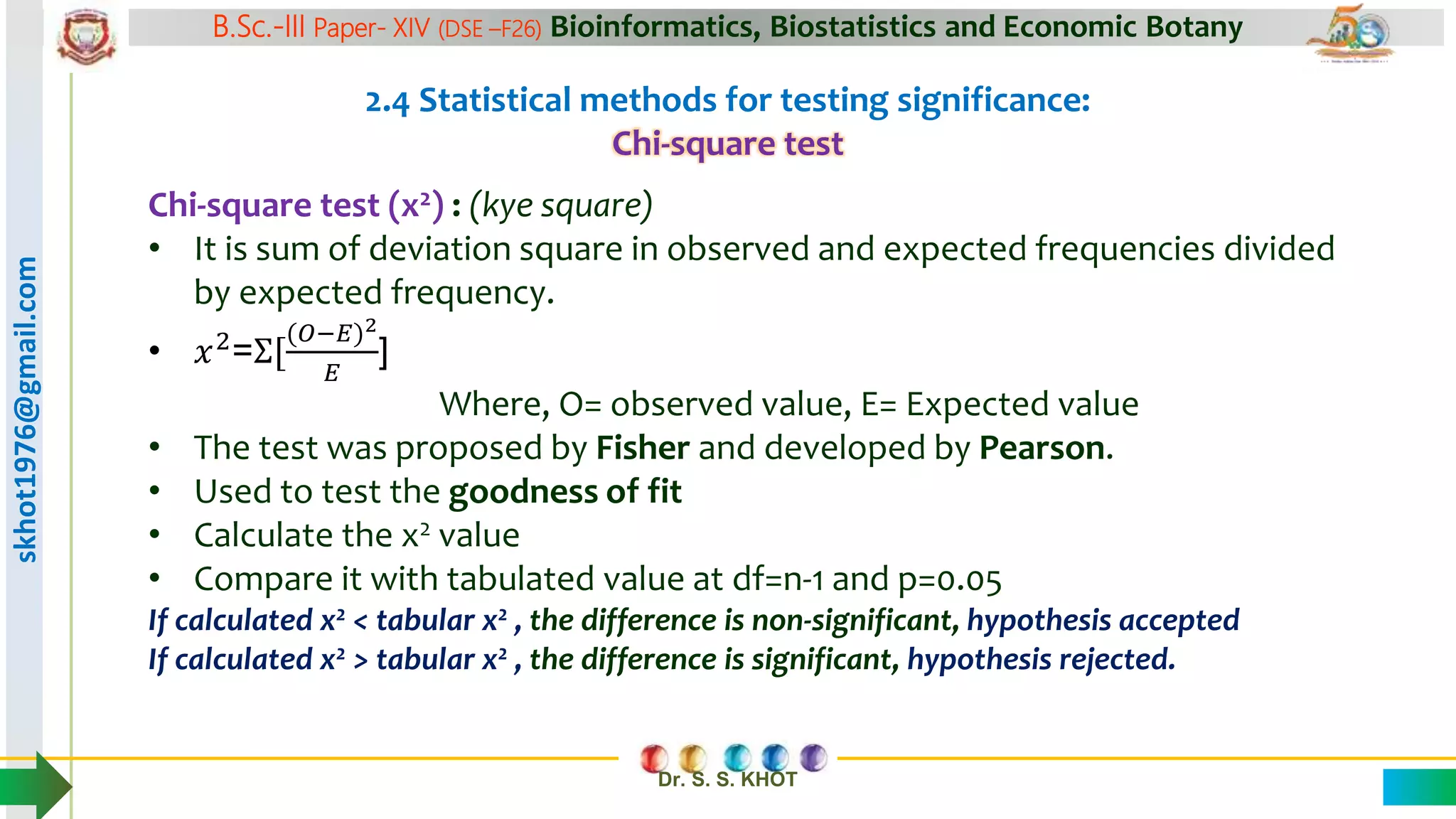 10. Biostatistics test of significance, chi square test | PPTX