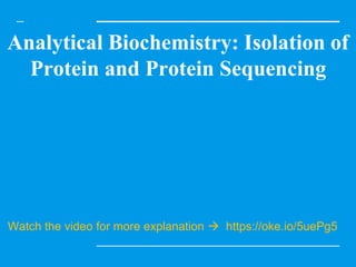 10.analytical biochemistry | PPTX