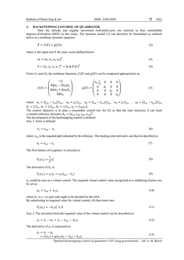 Optimal Backstepping Control Of Quadrotor Uav Using Gravitational Search Optimization Algorithm