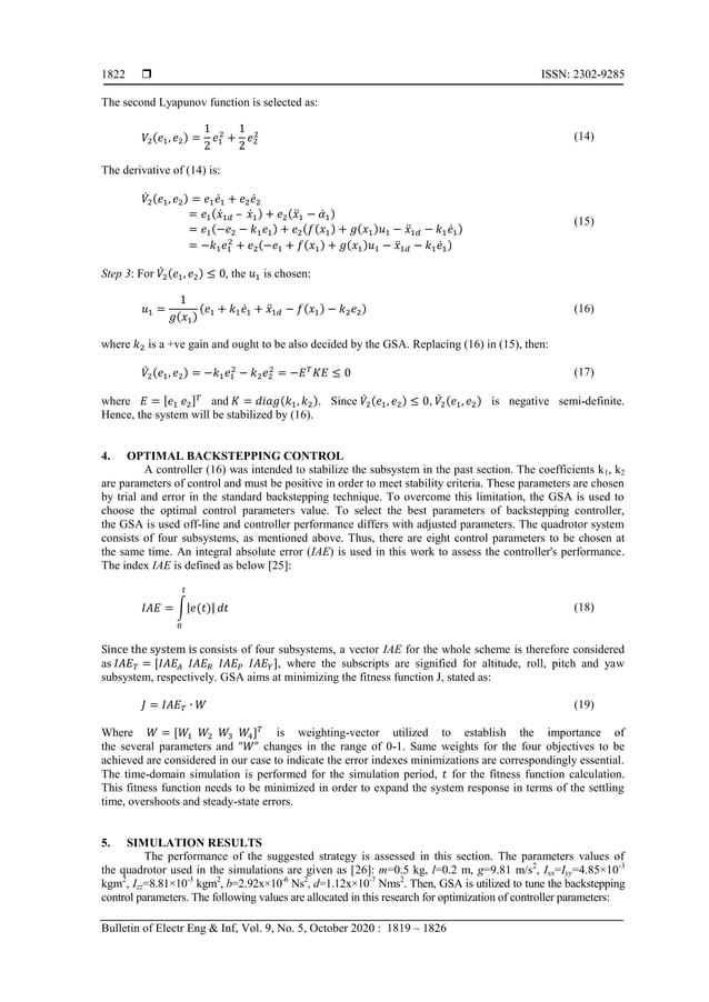 Optimal Backstepping Control Of Quadrotor Uav Using Gravitational Search Optimization Algorithm