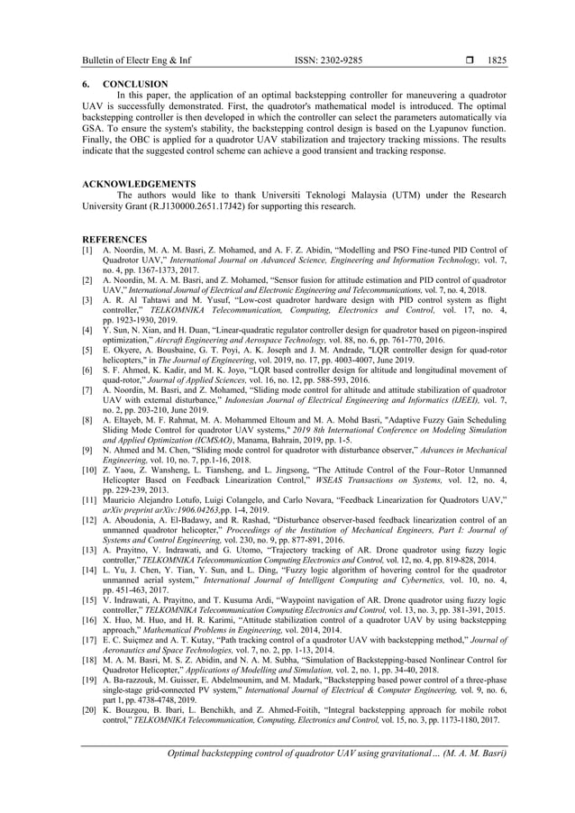 Optimal Backstepping Control Of Quadrotor Uav Using Gravitational Search Optimization Algorithm