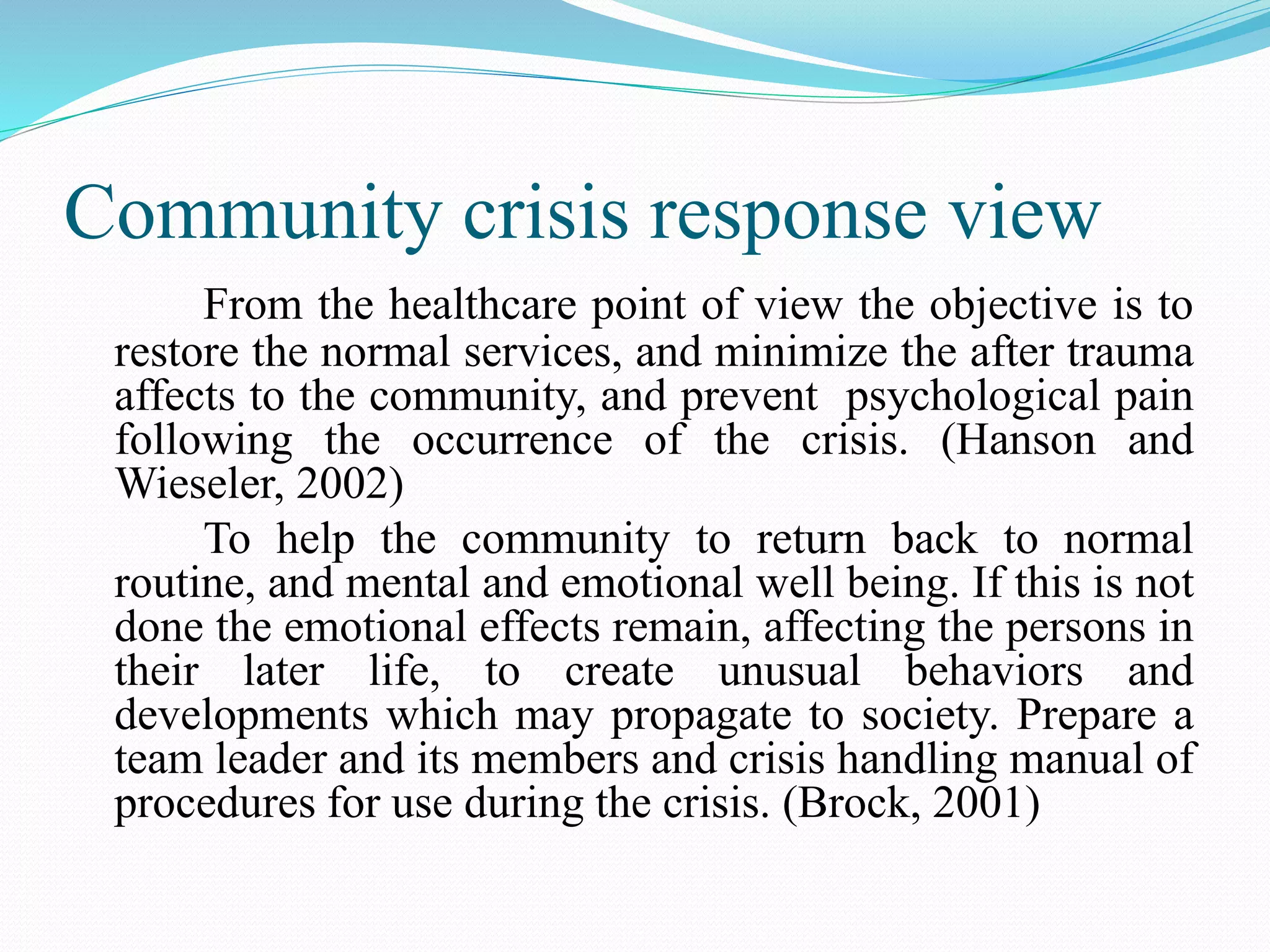 Crisis response presentation | PPTX