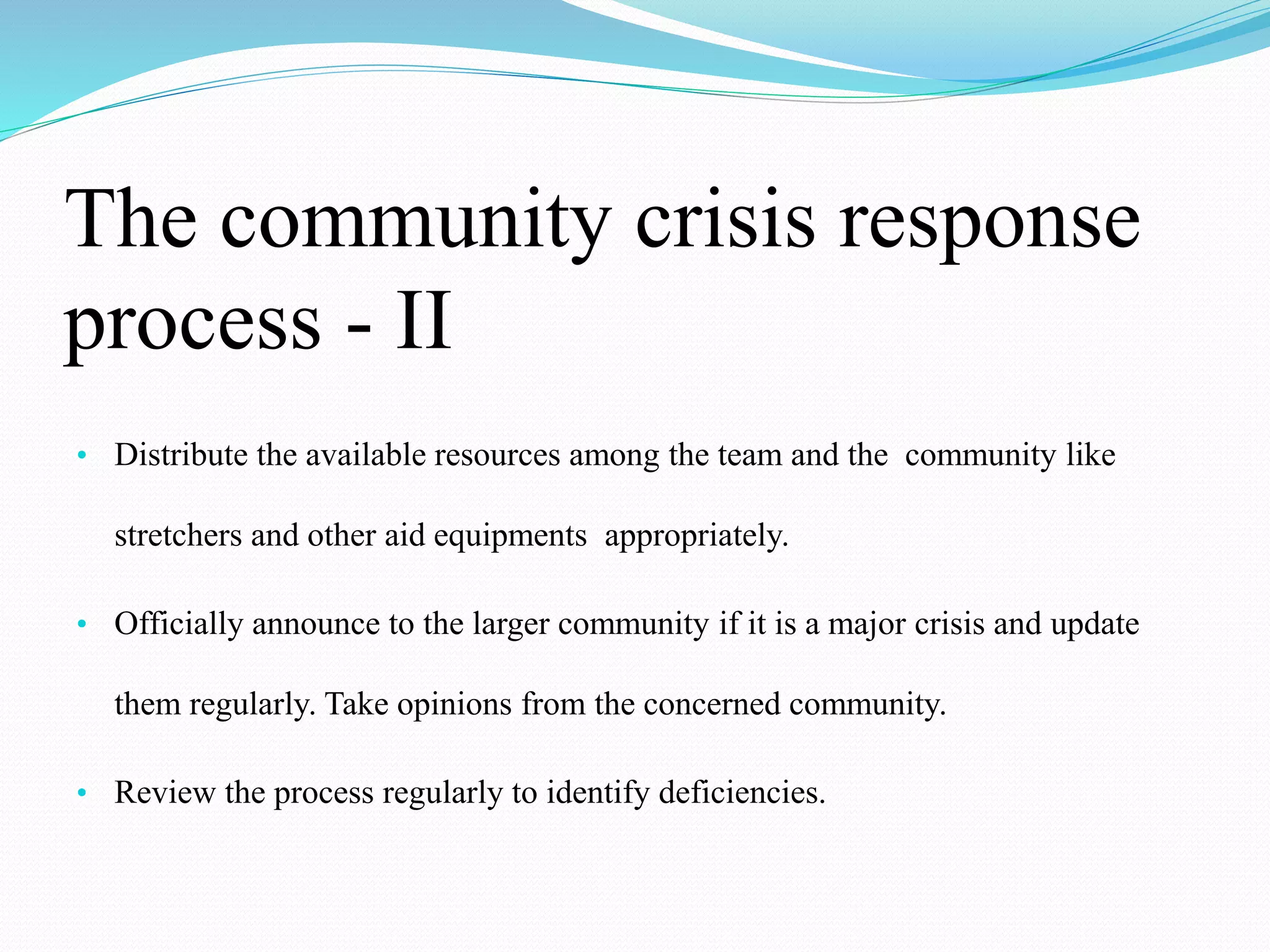 Crisis response presentation | PPTX