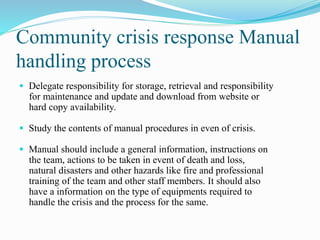 Crisis response presentation | PPTX
